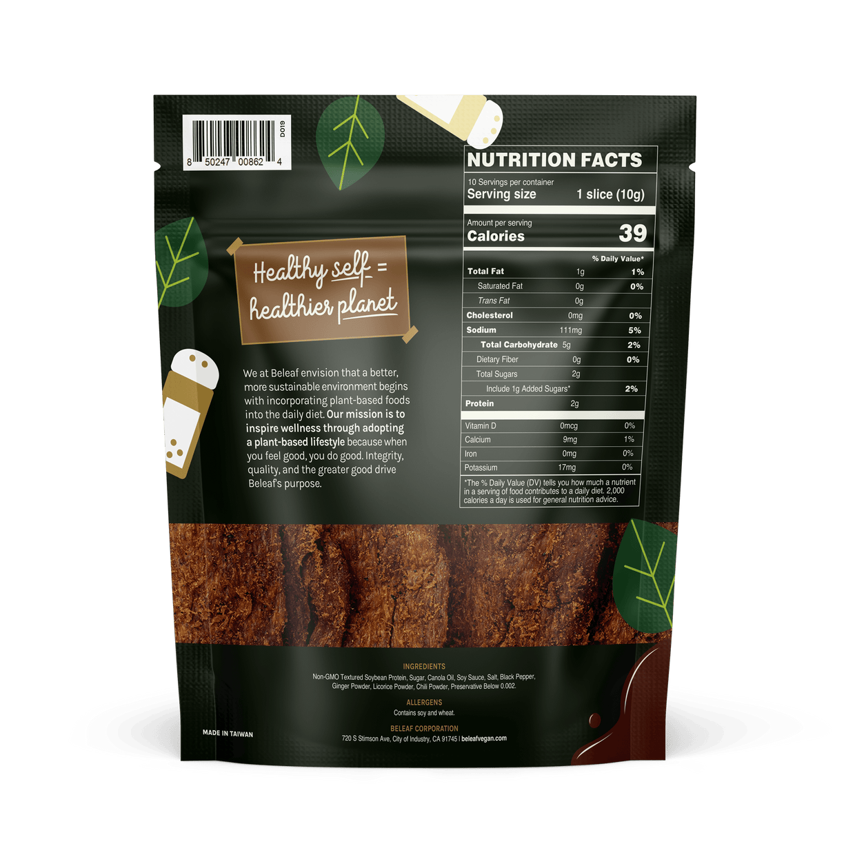 Beleaf Plant-based Original Jerky, 3.5 Ounce – Beleaf Vegan